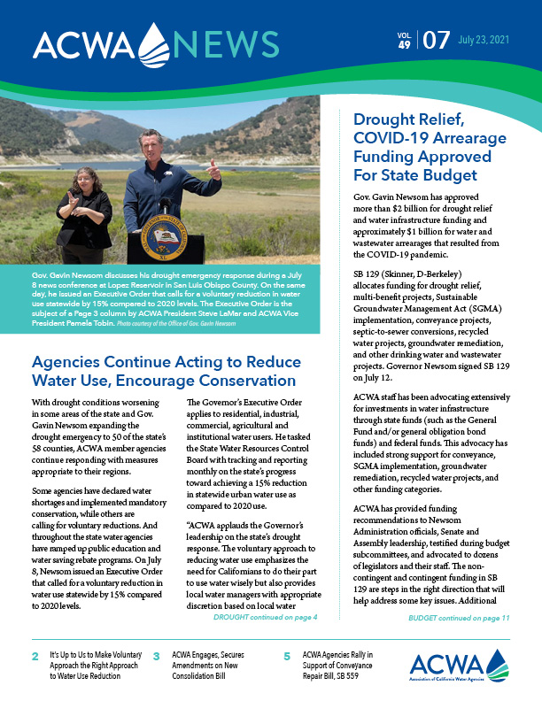 ACWA News Available for July 23, 2021 - Association of California Water ...