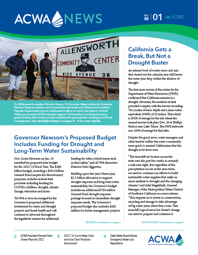 Jan. 21, 2022 ACWA News Available Online - Association of California ...