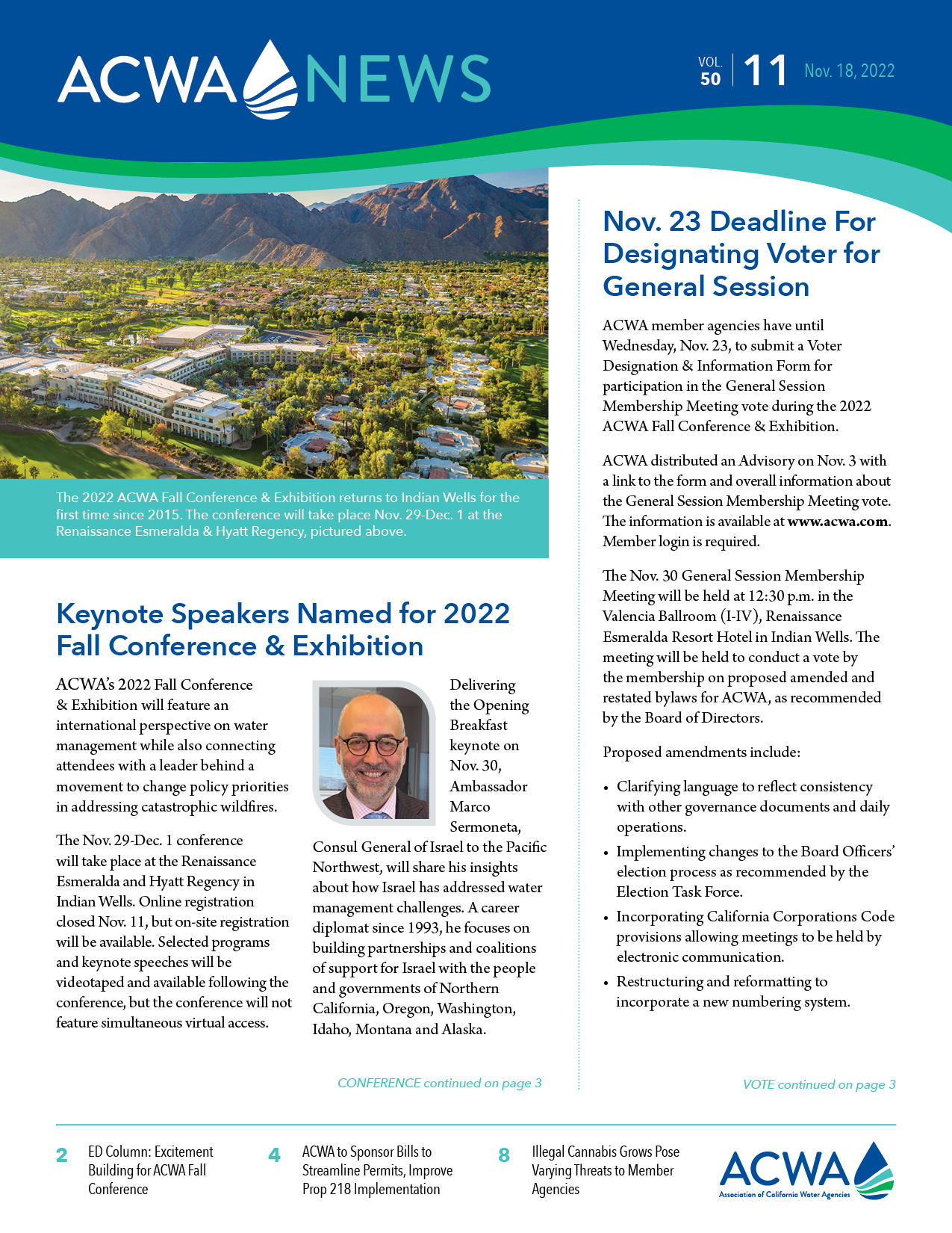 November 18, 2022 ACWA News Available Online - Association of ...