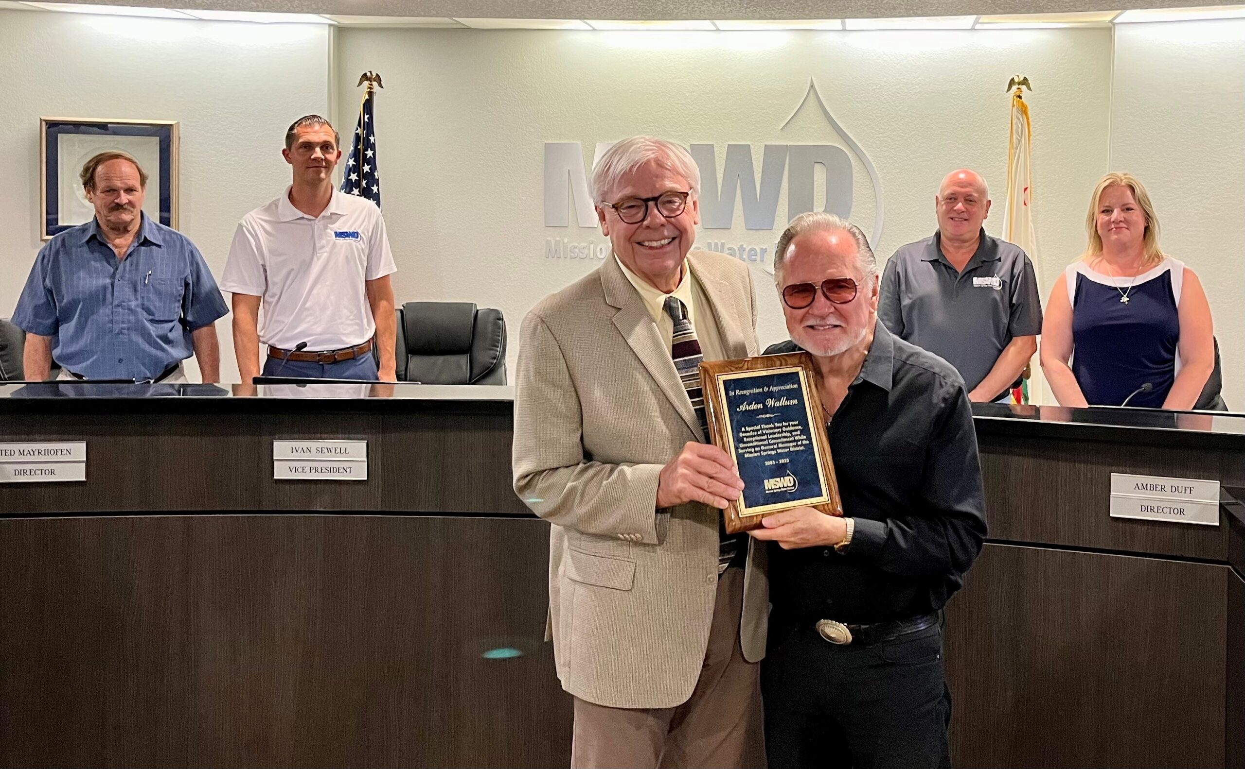 MSWD Honors Outgoing General Manager Arden Wallum - Association of ...