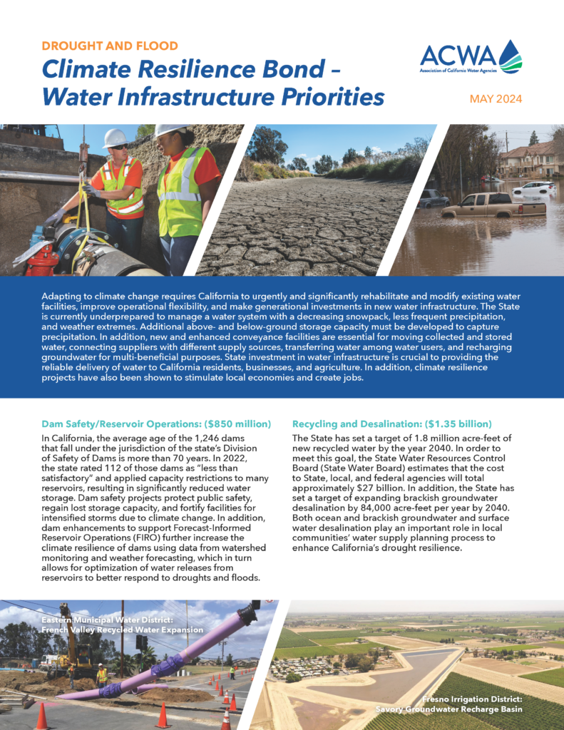 ACWA's Infrastructure Bond Priorities - Association of California Water ...