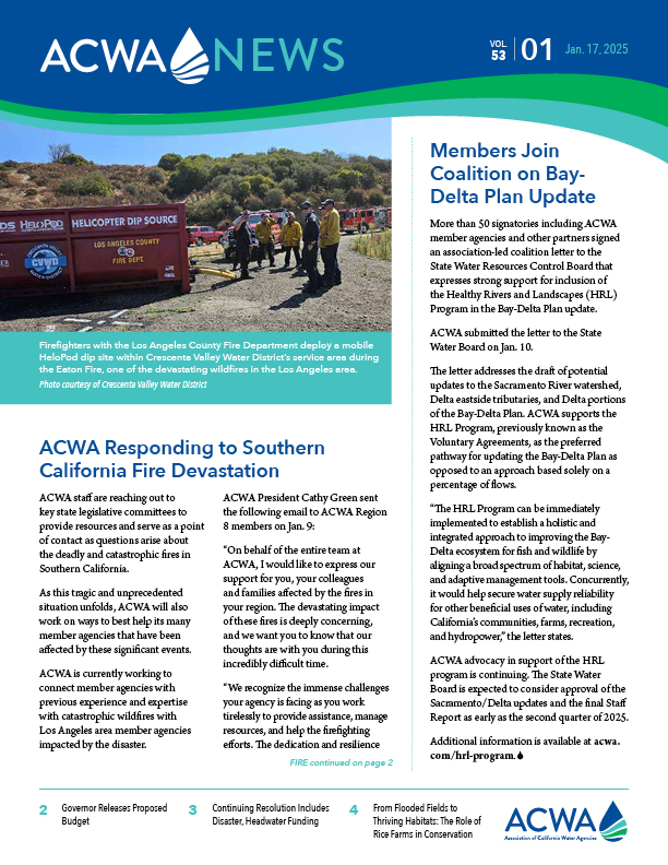 January 17, 2025 ACWA News Available - Association of California Water ...